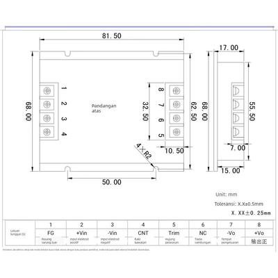 DC-DC接线式隔离电源模块12V24V48V转5V12V24V50W60W75W100W150W