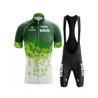 STRAVA夏季骑行服公路赛车骑行速干衣自行车山地车短袖骑行服套装
