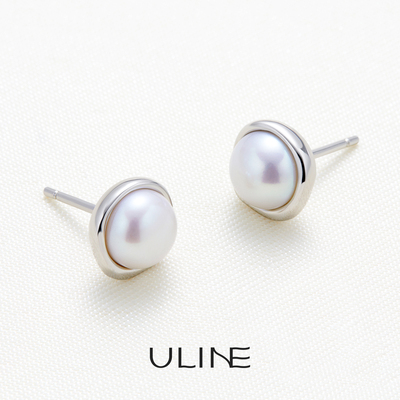 ULINE纯银天然淡水珍珠耳钉925银