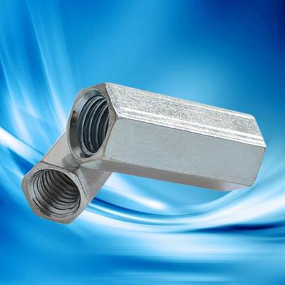 镀锌六角接头螺母螺杆连接螺母六角加长螺帽M6M8M10M12M14M16-30