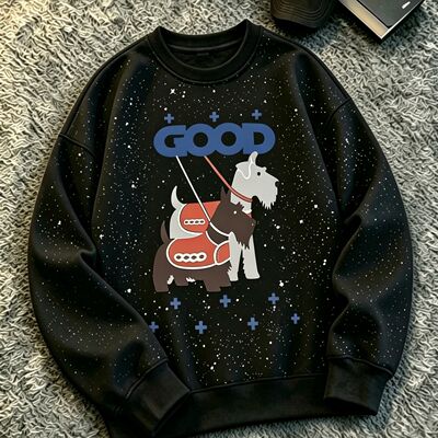 开学新款中大童满天星GOOD儿童卫衣潮牌时尚轻奢印花秋冬款上衣