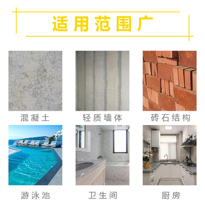 鲁邦彩色柔性JS复合防水涂料厨房卫生间屋顶外墙补漏材料