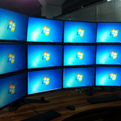 桌面十二多连屏电脑液晶显示器支架12个摆放落地显示屏液晶屏挂架