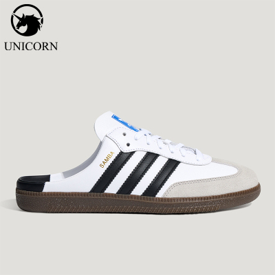 Adidas/阿迪达斯官方正品三叶草SAMBAOGMULE新款T头鞋拖鞋LB3814