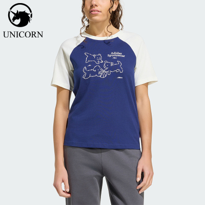 Adidas/阿迪达斯官方正品三叶草女士运动修身时尚短袖T恤KG7683