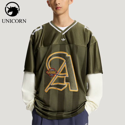 Adidas/阿迪达斯正品三叶草男士透气二合一球衣复古长袖T恤KS5329