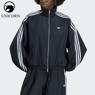 Adidas/阿迪达斯正品三叶草女士漏斗领运动宽松夹克KY5045