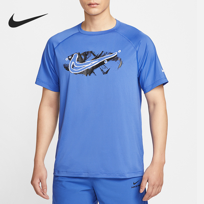 Nike/耐克正品Dri-FIT男士透气图案训练运动短袖HV0429-411