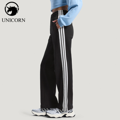 Adidas/阿迪达斯官方正品2026春季款女士松紧腰直筒长裤KS2819