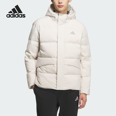 Adidas/阿迪达斯官方正品LINEAR男女日常保暖连帽羽绒服KQ5523