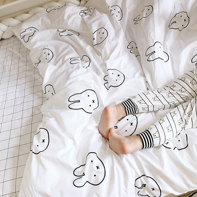 被套单件纯棉100%儿童床可爱全棉被罩幼儿园宝宝120150男孩女孩