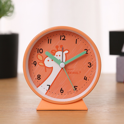 简约闹钟表儿童学生用床头闹铃夜灯光静音可爱女卧室宿舍懒虫起床