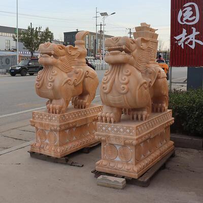 大型石雕貔貅一对天然石貔貅家用看门商场酒店公司门口摆件