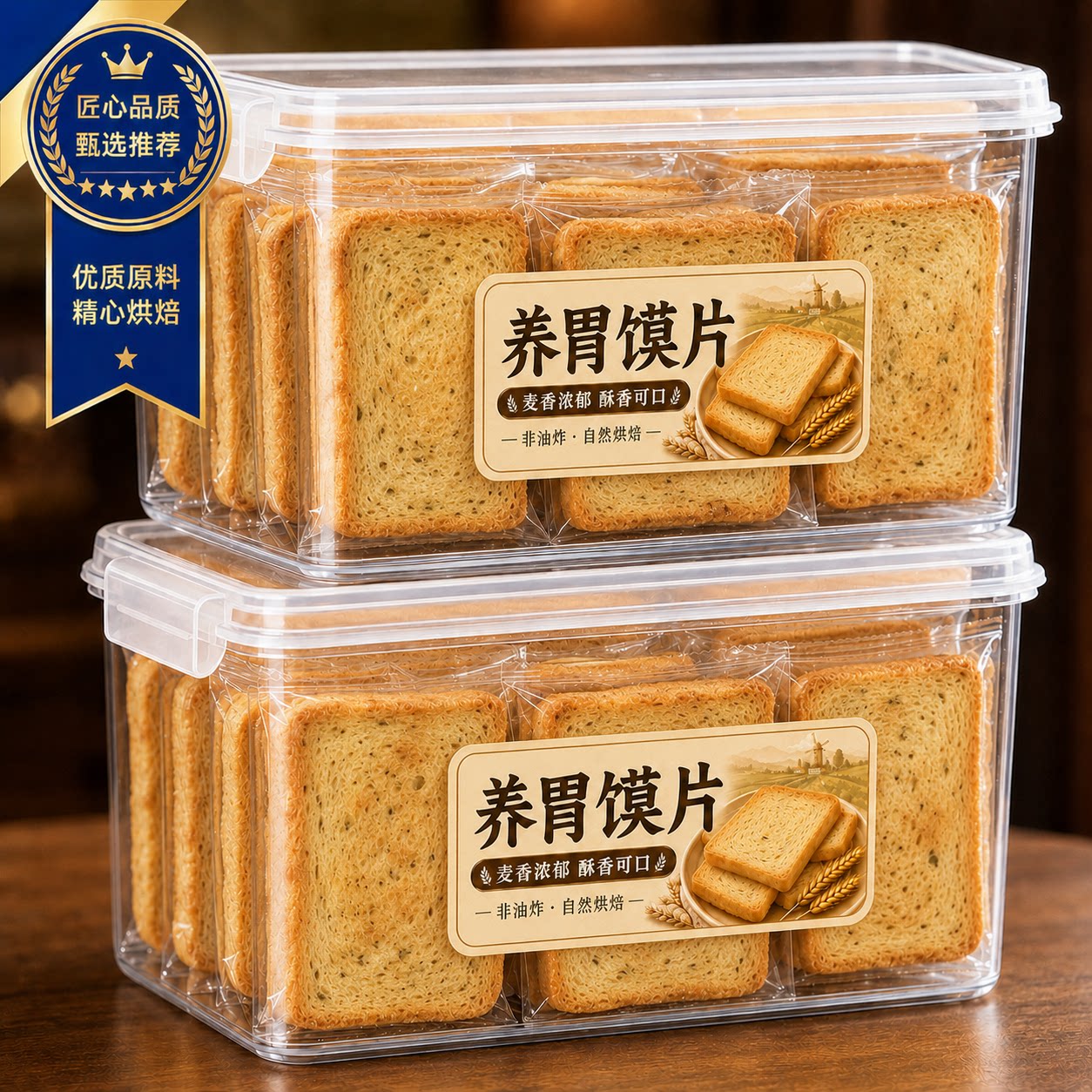 多口味纯碱烤馍片烤馍丁馍干馒头片酥性饼干代早餐养零食胃旗舰店