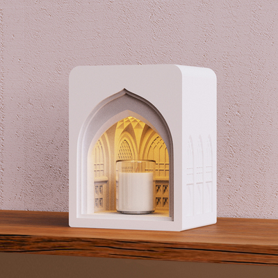 阿契美尼德卧室精油香薰灯蜡烛台融烛灯水泥工艺品摆件无烟融蜡灯