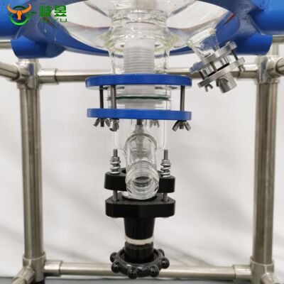 岐昱实验室反应器配件厂家供应单层双层玻璃反应釜配套放料底阀