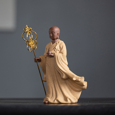 中式禅意地藏王菩萨佛像摆件家居客厅玄关桌面装饰摆设陶瓷工艺品