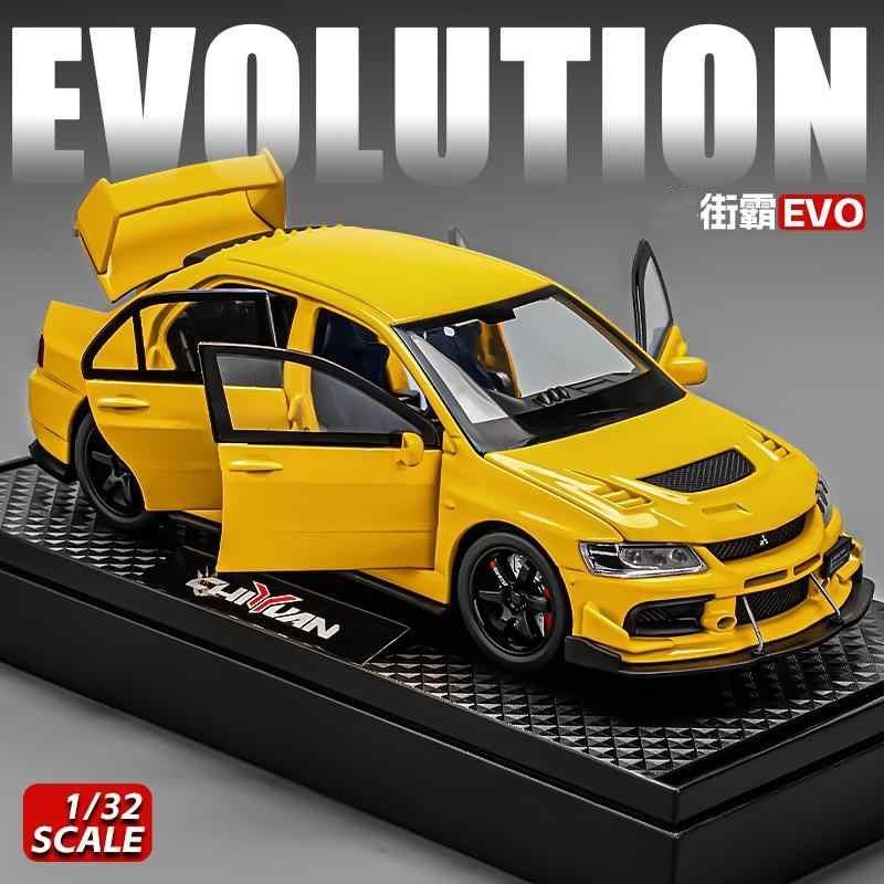 1:32三夌九代EVO合金车模型仿真JDM跑车收藏摆件儿童玩具汽车