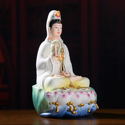观音吋坐莲观音菩萨神像家居供奉客厅观世音