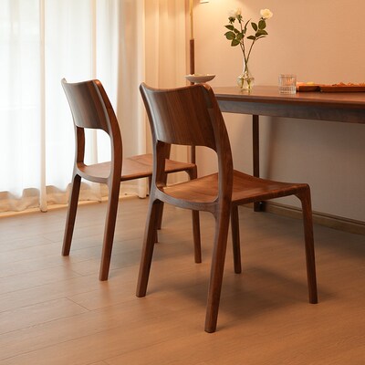 岚山椅北美餐椅全实木现代书桌椅休闲靠背椅