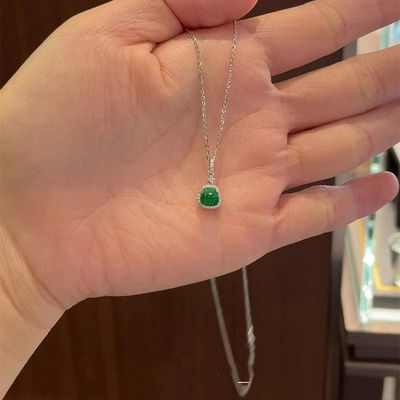 「青琅寿禄」新中式祖母绿葫芦吊坠项链国风精致高级感新年锁骨链