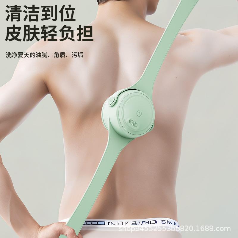 跨境爆款长柄电动洗澡刷搓泥按摩刷子搓澡仪全自动搓背神器沐浴刷