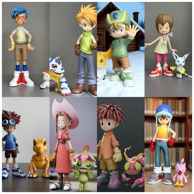 数码宝贝成熟期全套太一亚古兽美美巴鲁兽小武巴达兽和加布兽手办