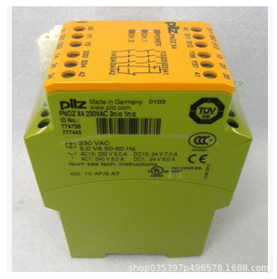 PILZ皮尔兹777950PSWZX1P3V/24-240VACDC2n/o1n/c2so直供