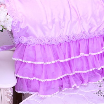 梦幻的城堡皮床 圆床方床公玫瑰蕾丝床头罩 床头床头软包