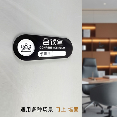 会议室状态切换使用牌更换会议中请勿打扰提示牌院标识门牌