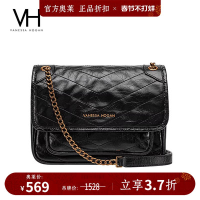 VH女包油蜡腋下包头层牛皮斜挎包