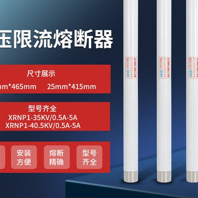 高压限流熔断器XRNP1-35KV-40.5KV/0.5A1A2A3A互感器PT保险熔断器