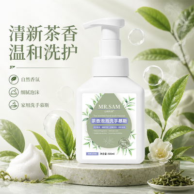 山姆先森抑菌慕斯洗手液500ml/瓶泡泡 不拔干去渍留香