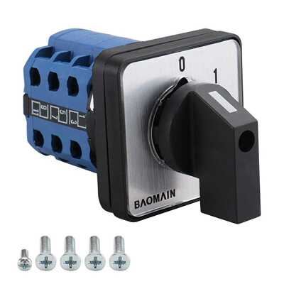 Baomain 旋转凸轮更换开关 LW28-20\/0123.3 660V 20A 12 端子 4