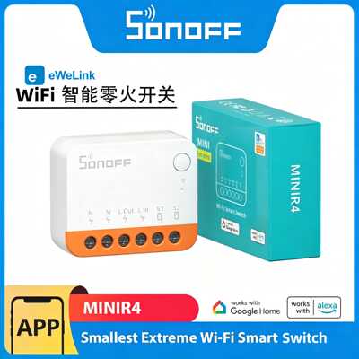 Sonoff MINIR4双控智能WIFI开关双向控制定时Amazon Alexa语音