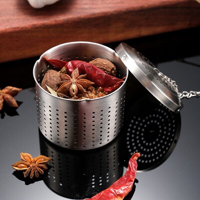 Stainless Steel Teapot Tea Infuser Strainer Cylindrical Tea