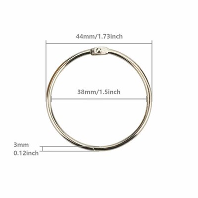 20pcs Office Hoops Book Binder Album Accessories DIY Keychai
