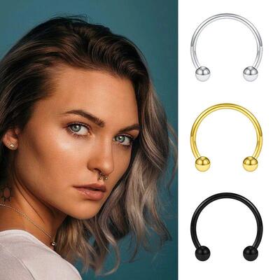 1pc 316L Stainless Steel Lip Rings Studs Labret Piercing