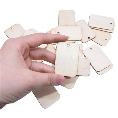 Unfinished Nature Wood Slice Gift Tags Blank Wooden Hanging