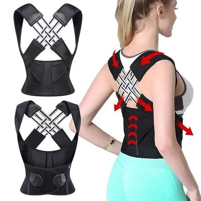 Posture Back Brace Adjustable Back Support Strap to Prevent