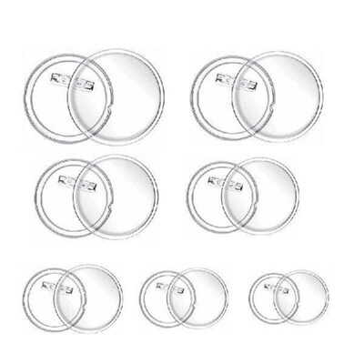Transparent Acrylic Badge Button Blanks for DIY Clothing