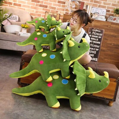 40-100cm Creative Big Plush Soft Triceraops Stegosaurus Plus