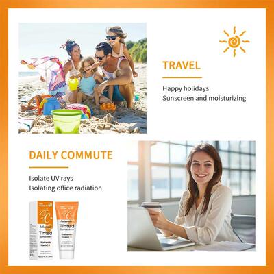 SPF40 Tinted Moisturizing VC Sunscreen Skin Protection Refre