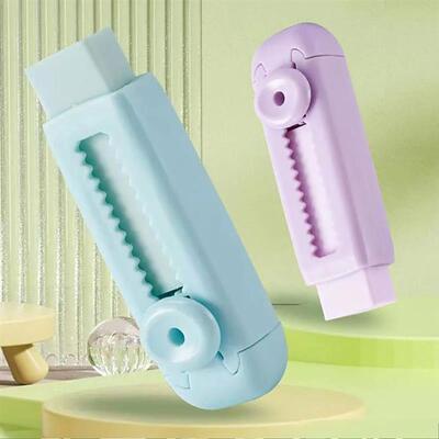 Creative Retractable Push Pull Eraser Student Writing Drawin