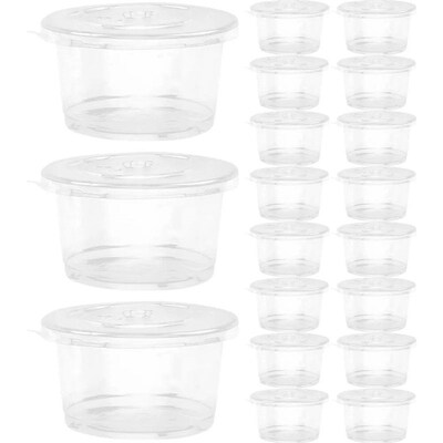 50Pcs Disposable Pudding Cups Plastic Dessert Bowls Takeout