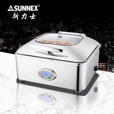 SUNNEX新力士布拉诺2/3方形可视自助餐炉电热保温布菲炉W08-50117