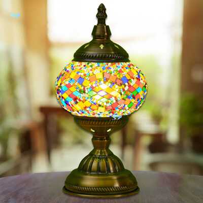 Romantic Mosaic Lamp Handcrafted Turkish Moroccan Mosaic跨境
