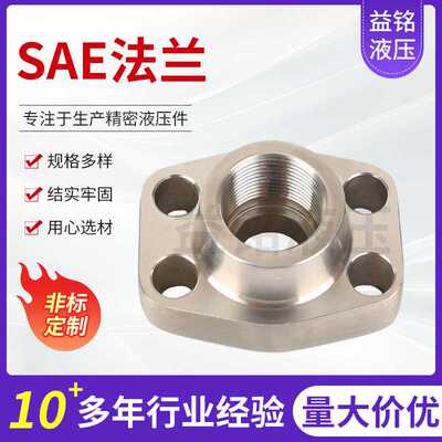 SAE内螺纹法兰AFS/GFSG/R/NPT螺纹碳钢不锈钢支持定制接头液压管