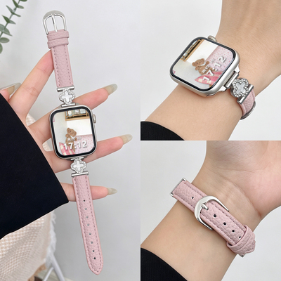 靓戴苹果iwatchs12表带四叶草皮