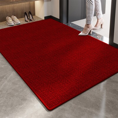 TPR入户门地垫仿剑麻家用地毯防滑进门门垫大门口玄关脚垫可裁剪